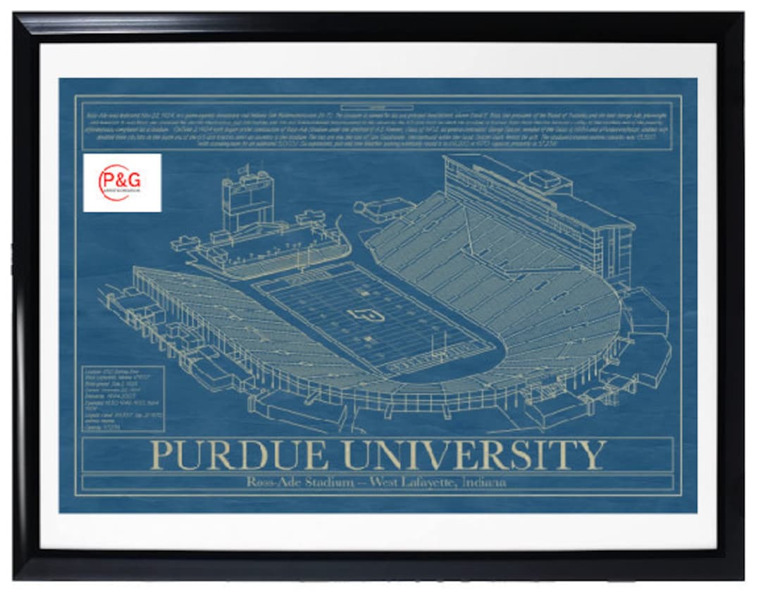 Purdue University- Ross Ade Stadium-wall Art-prints [digital] - Etsy
