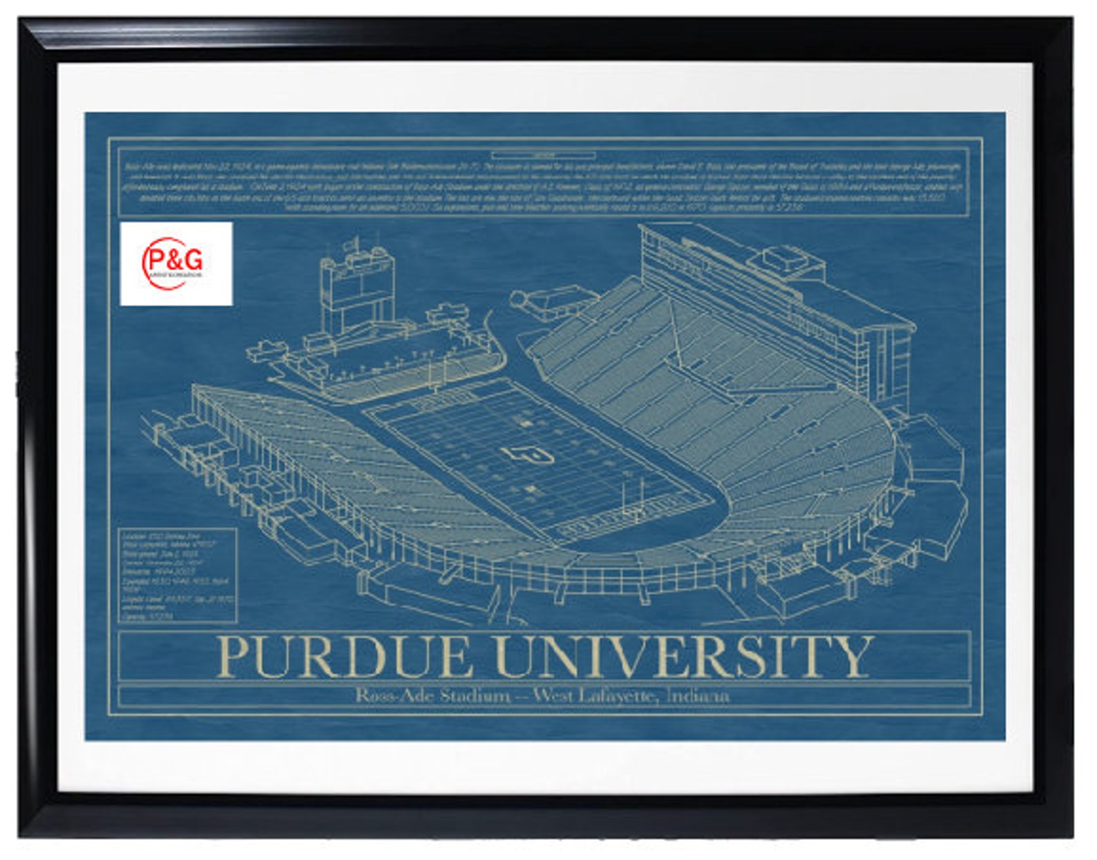 Purdue University- Ross Ade Stadium-wall Art-prints [digital] - Etsy