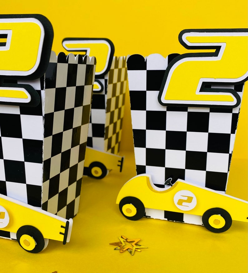 Vintage Race Car Popcorn Boxes- Handmade for Your Special Occasion ...