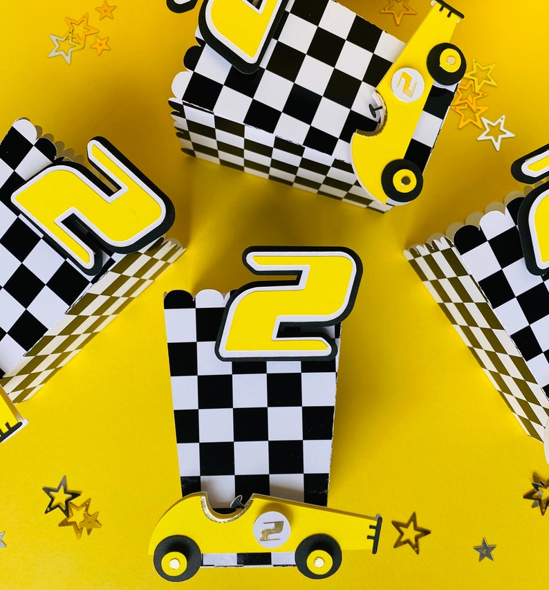 Vintage Race Car Popcorn Boxes- Handmade for Your Special Occasion ...