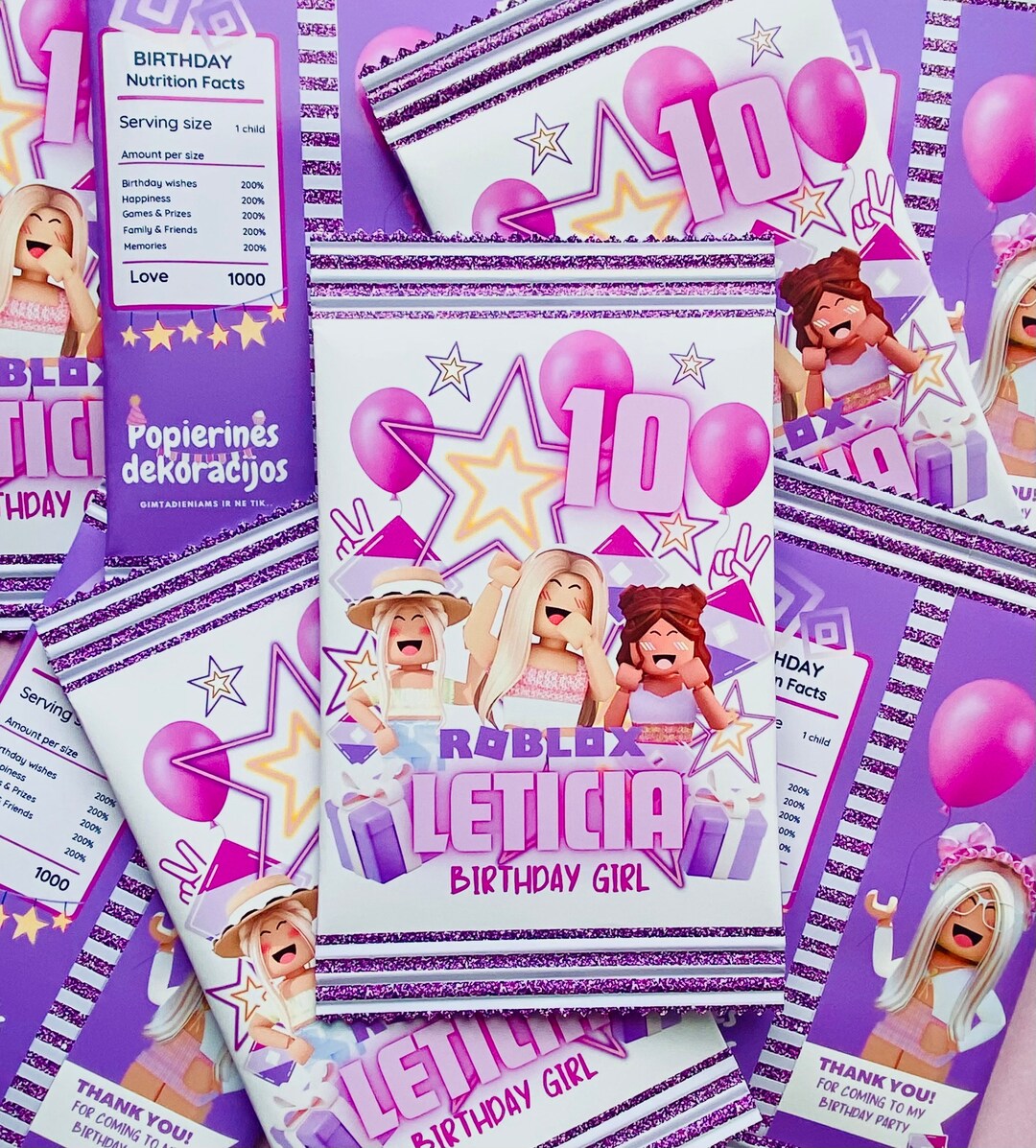 Roblox Girls Paper Bags Handmade for Your Special Occasion. Perfect ...