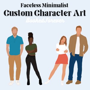 Custom Minimalist Character Art for Authors - Etsy
