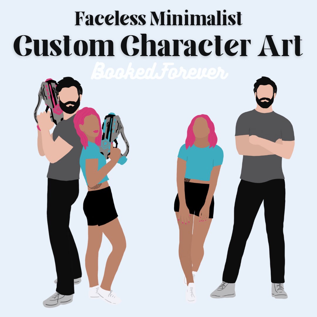 Custom Minimalist Character Art for Authors - Etsy