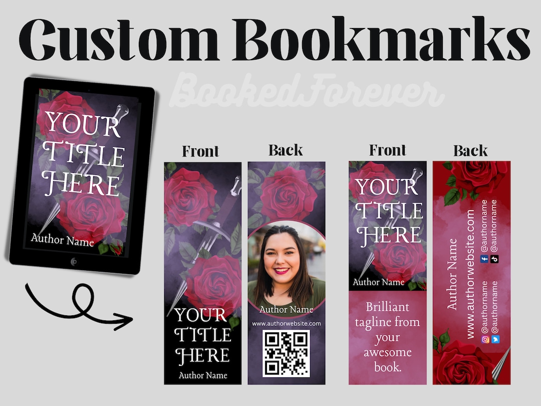 Custom Bookmarks for Authors - Etsy