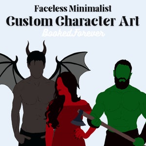 Custom Minimalist Character Art for Authors - Etsy