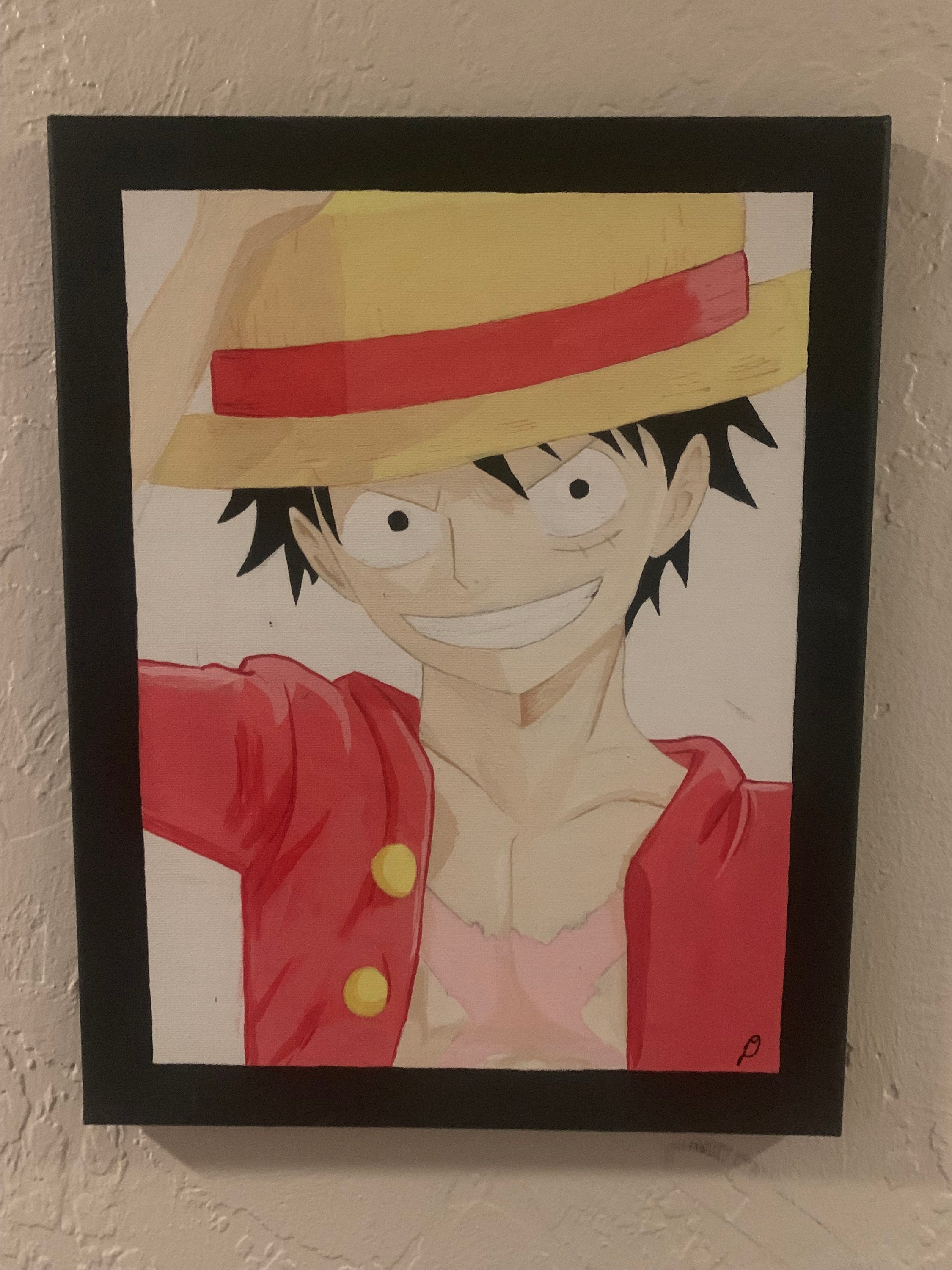 Monkey D. Luffy, Anime, Acrylic Hand Painted Canvas - Etsy