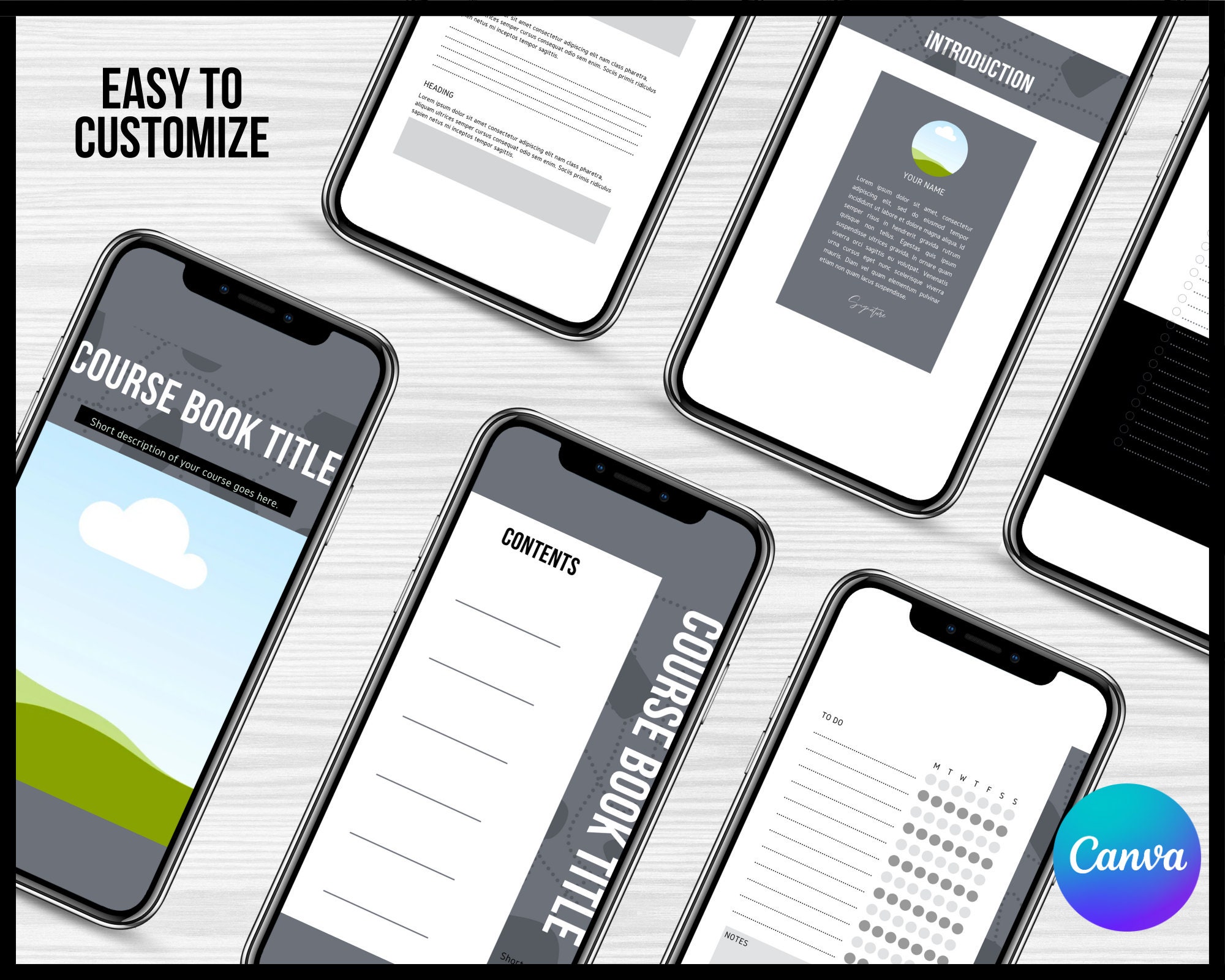 Editable Coursebook Template | Canva Coaching Ebook Template | Online ...