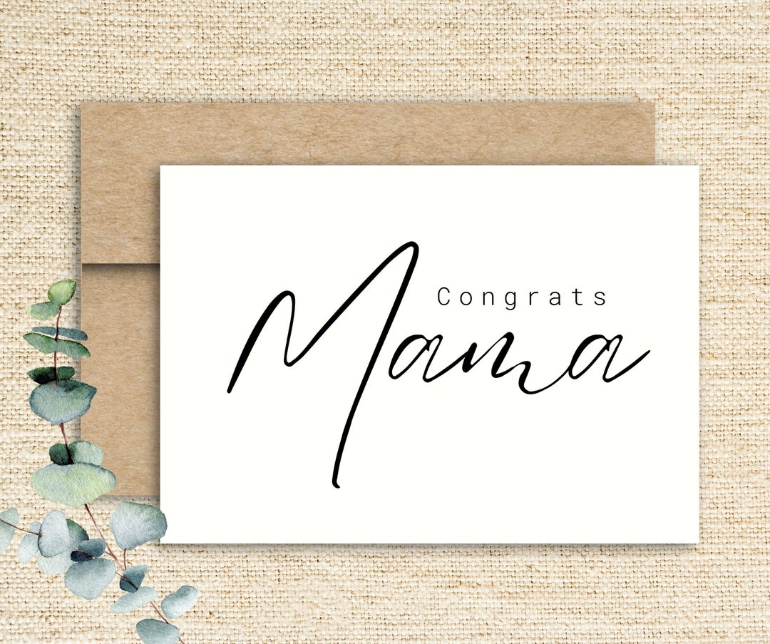 Congrats Mama Baby Shower Card - Etsy
