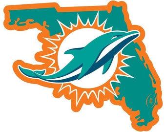 Miami Dolphins Window Decal - Etsy