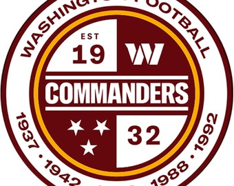 Washington Commanders Decal - Etsy