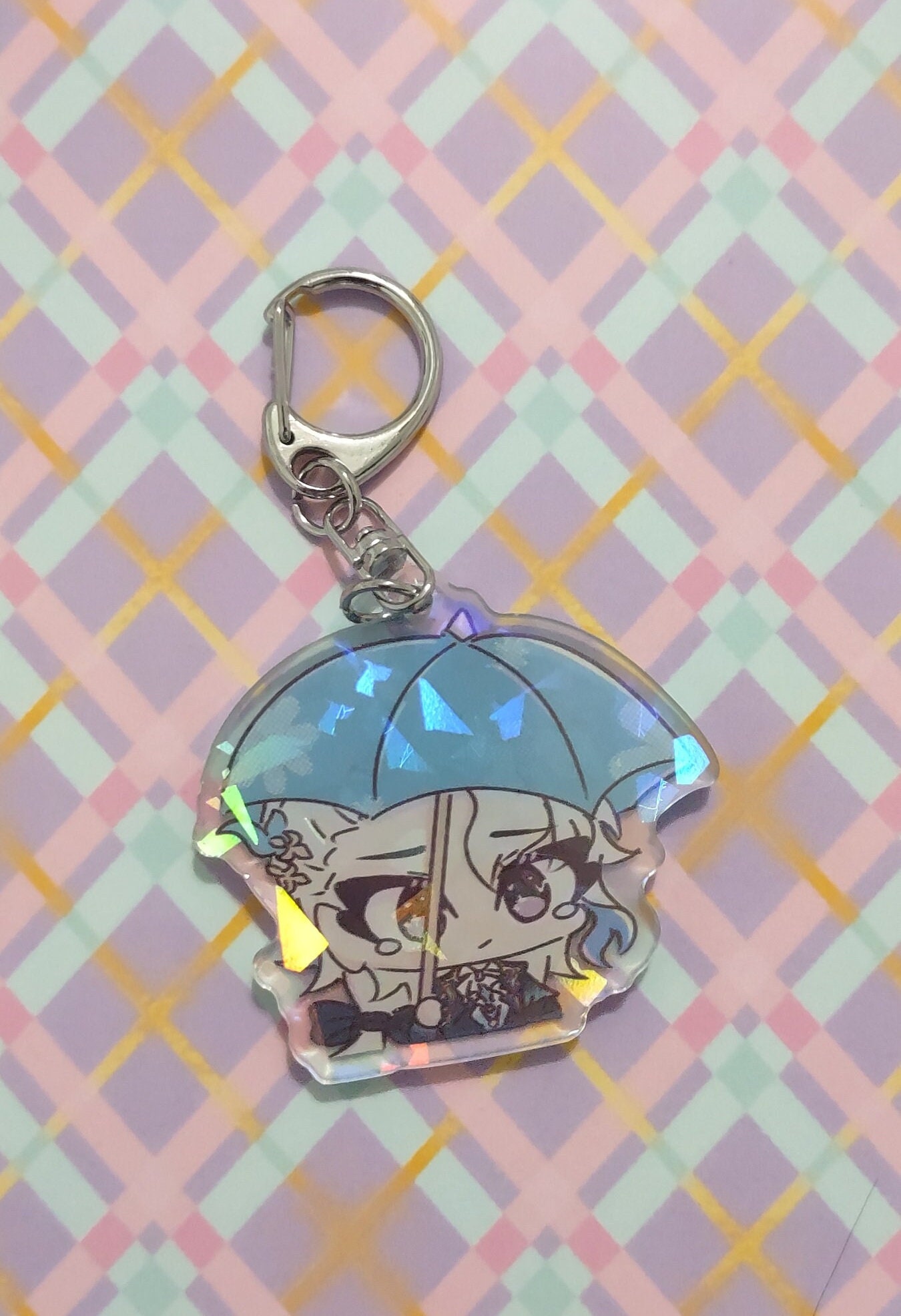 Genshin Neuvillette Double-sided Holographic Keychains - Etsy