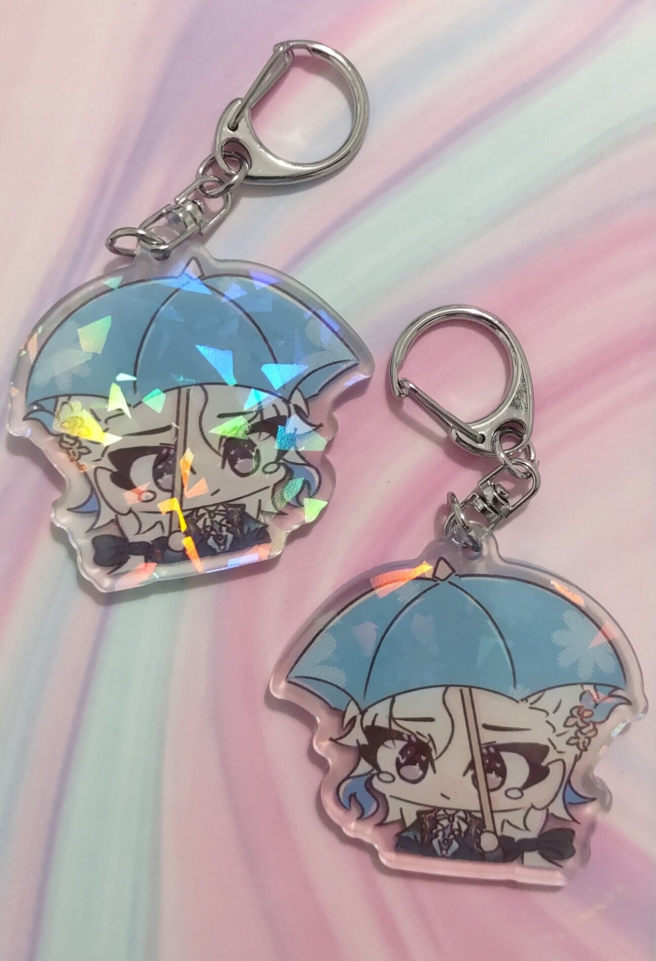 Genshin Neuvillette Double-sided Holographic Keychains - Etsy