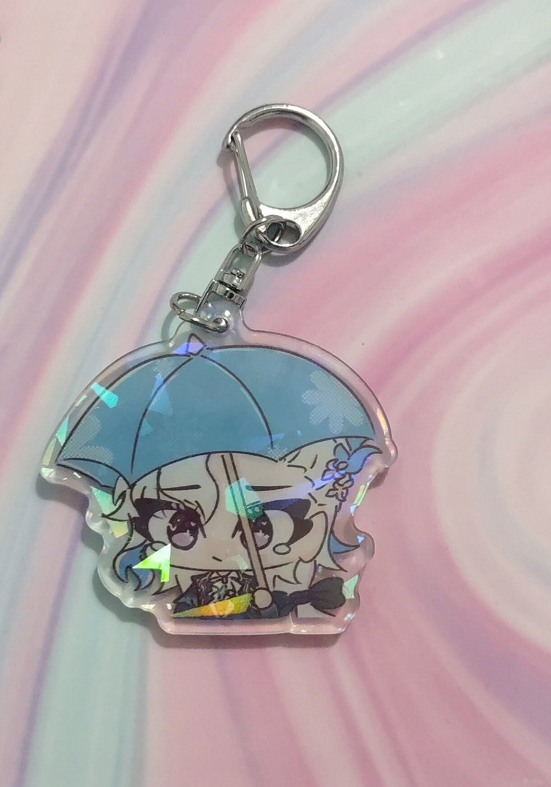 Genshin Neuvillette Double-sided Holographic Keychains - Etsy