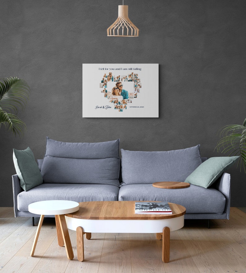 Personalized Photo Collage Family Canvas Wall Art Unique - Etsy