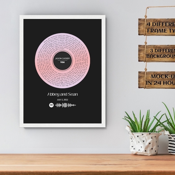 Custom Song Lyrics Framed Poster - Etsy