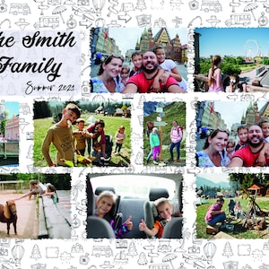 Custom Travel Photo Collage Canvas, Best Gift for Bffs, Adventure ...