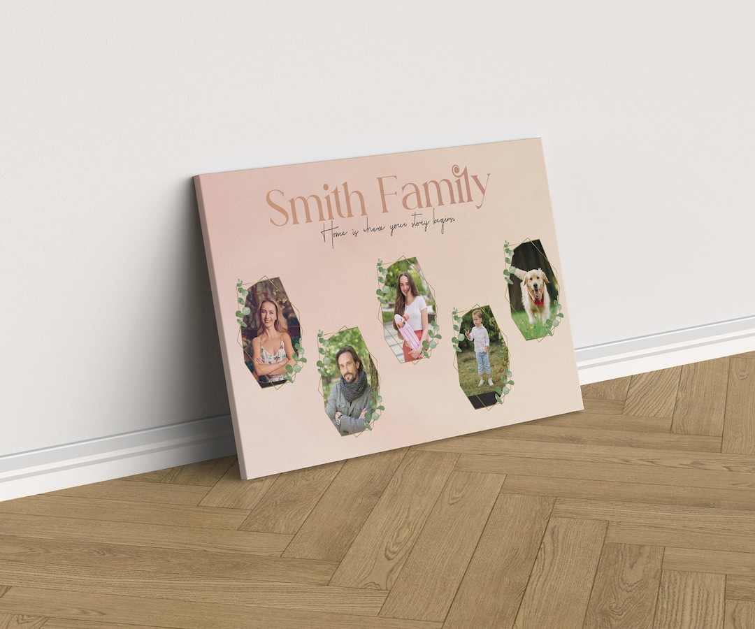 Personalized Family Canvas, Custom Photo Canvas, Family Picture Collage ...
