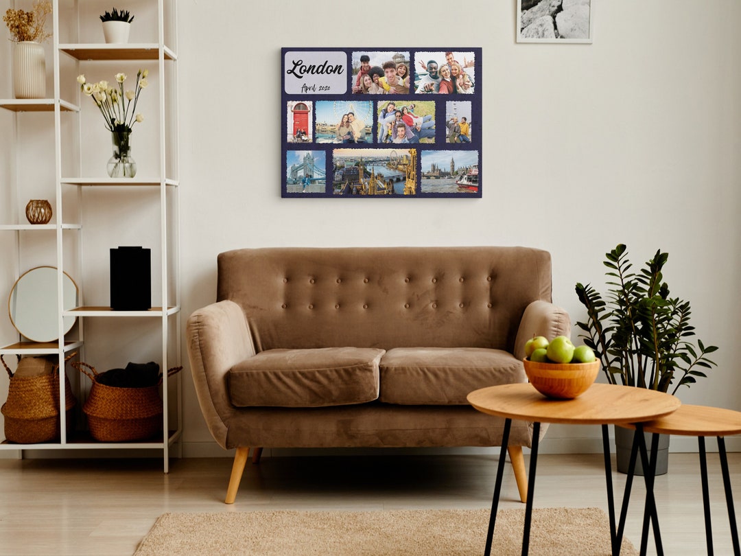 Custom Travel Photo Collage Canvas, Best Gift for Bffs, Adventure ...