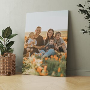 Personalized Photo Canvas, Family Photo Canvas, Your Picture Text ...