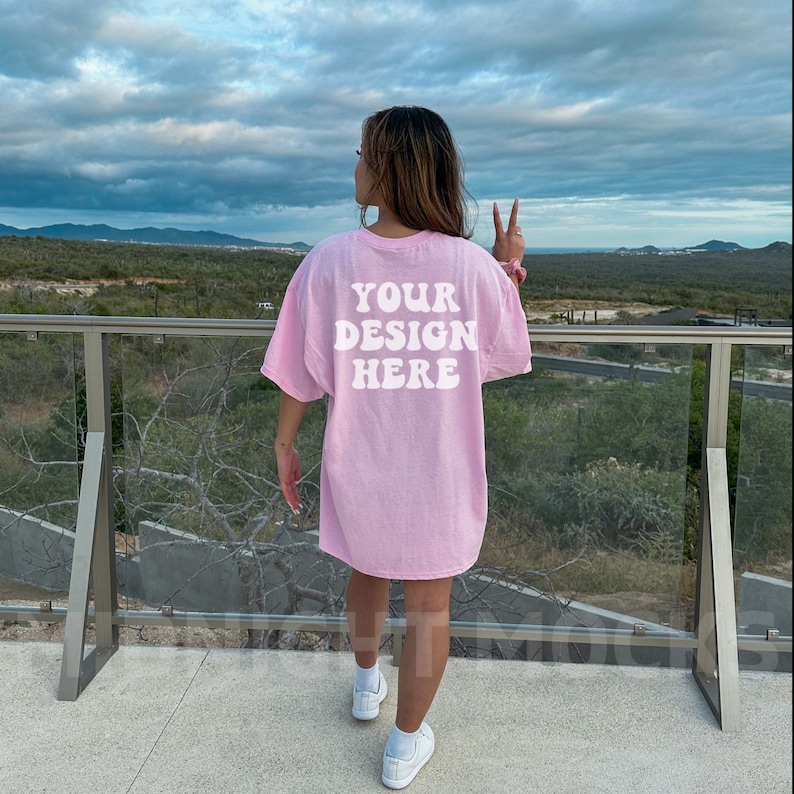 Gildan 5000 Light Pink Back Mockup Oversized Tshirt Mockup - Etsy