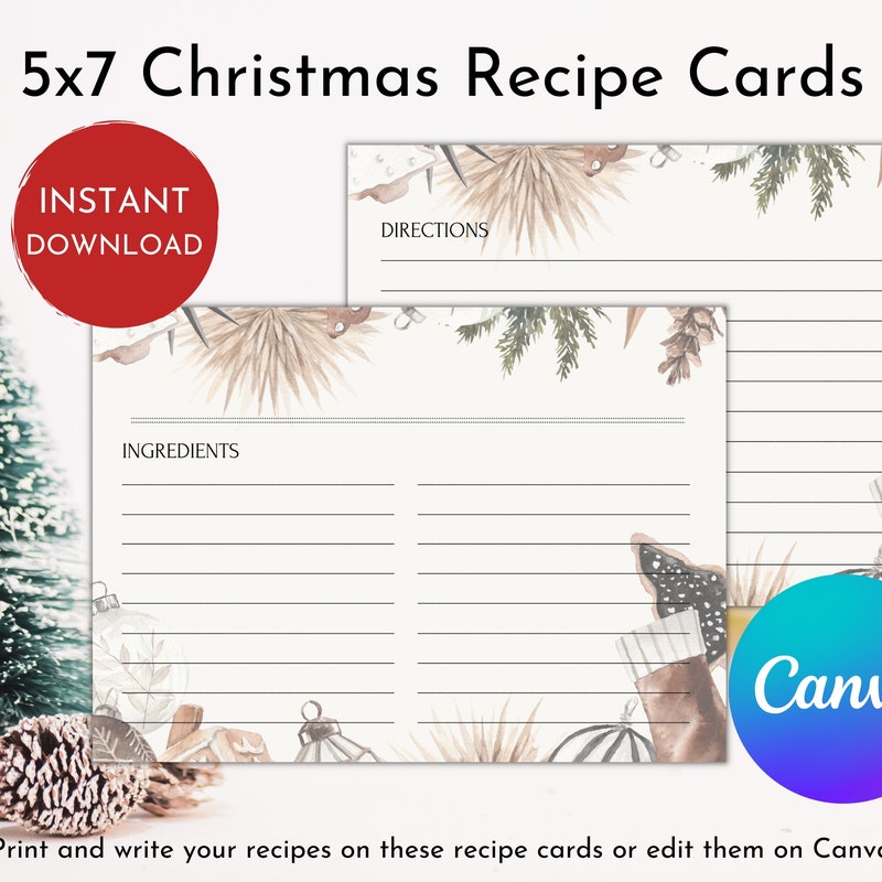Rustic Recipe Cards - Etsy