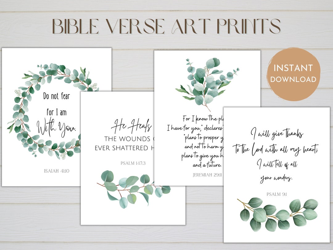 Eucalyptus Bible Verse Art Prints PRINTABLE PDF & JPG - Etsy