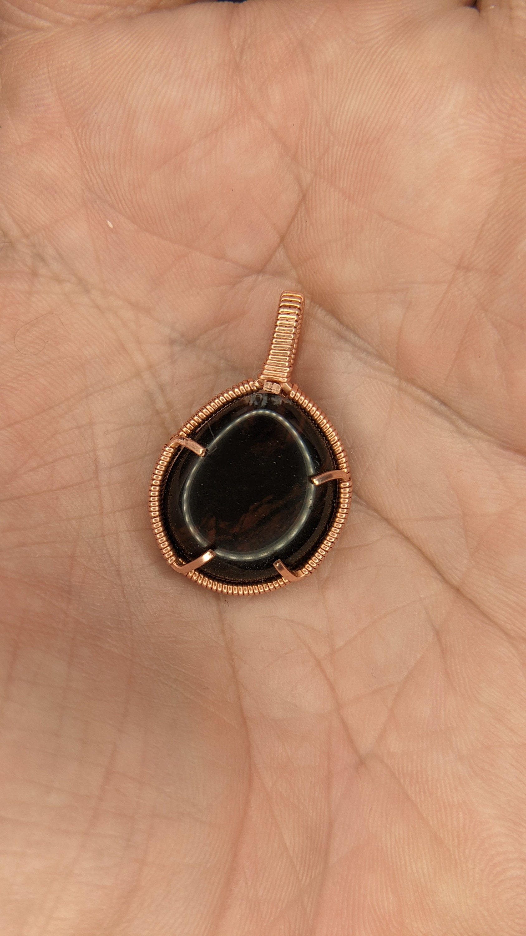 Copper Wire Wrapped Mahogany Obsidian - Etsy