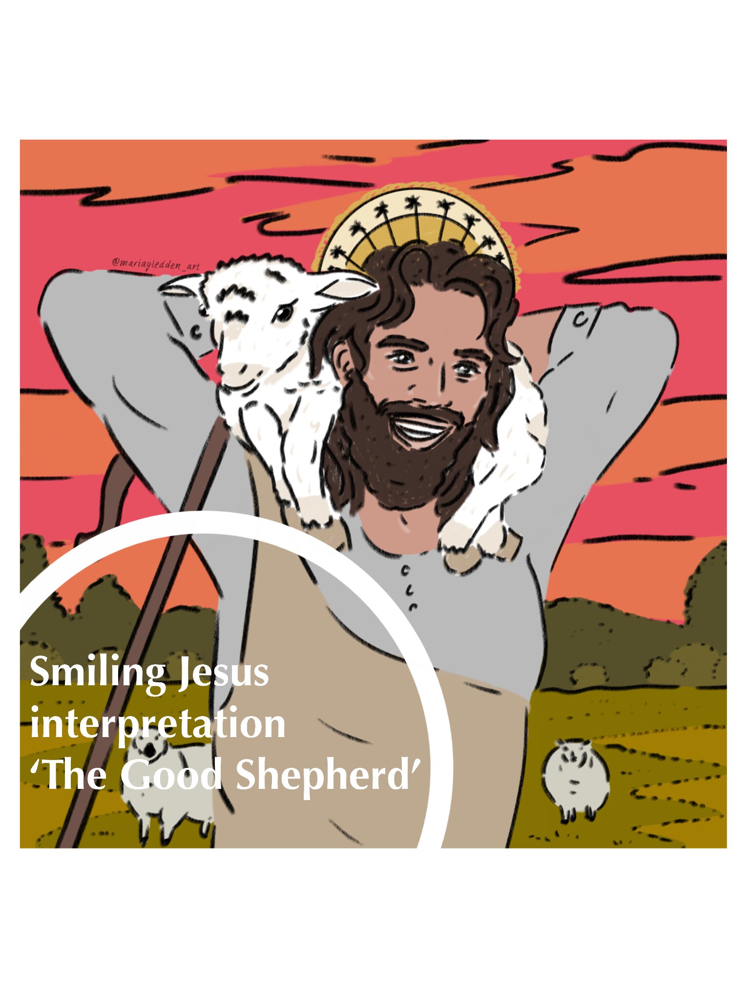 Smiling Jesus - the Good Shepherd - Digital Download - Religious ...