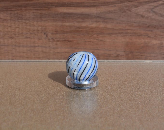 1860-1920 RARE German Transitional Handmade Slag Glass Marble, Yellow ...
