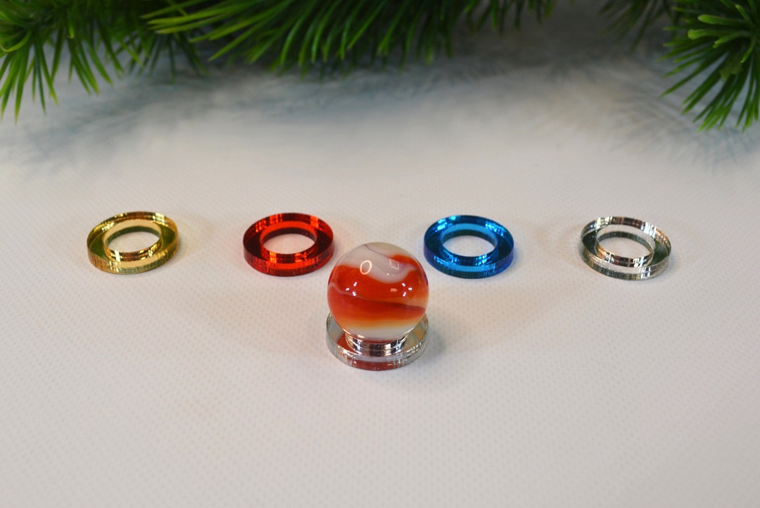 Mirrored Acrylic Circle Marble Display Stands, Acrylic Marble Display ...