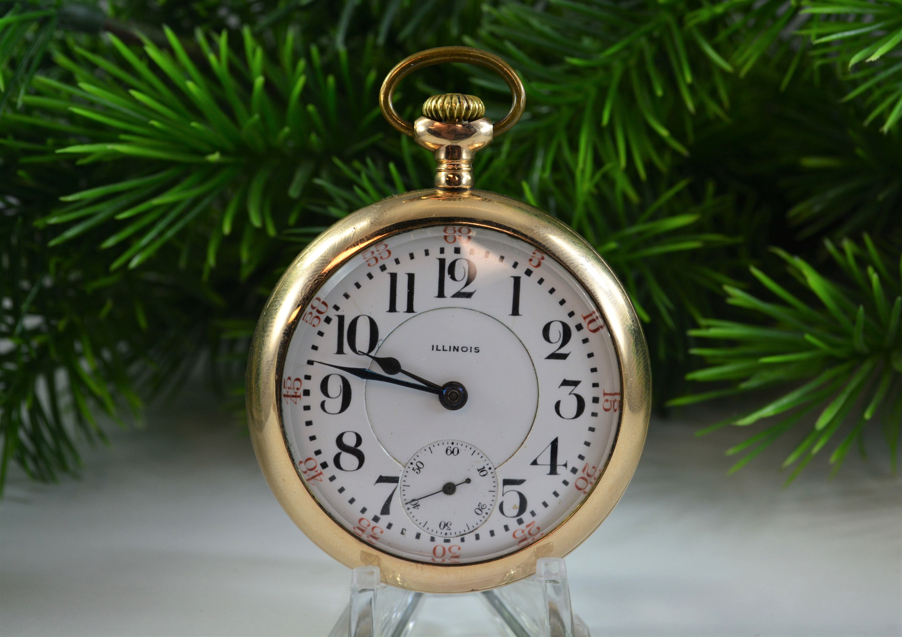 Antique 1915 Illinois Two Tone Pocket Watch, Vintage Pocket Watch, 18s ...