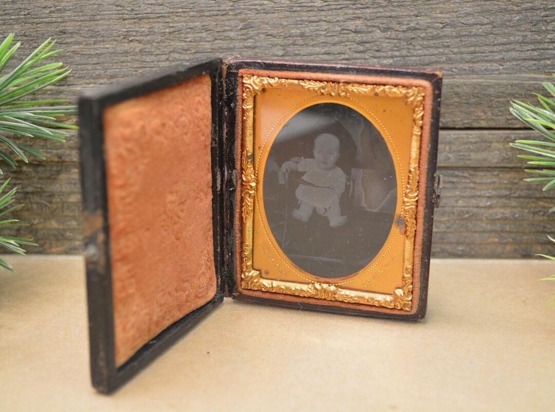 Antique Ambrotype in Case, Young Child in a Chair, Vintage Ambrotype ...