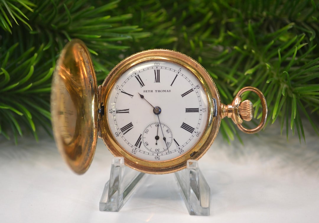 Antique 1905 Seth Thomas Pocket Watch, Vintage Pocket Watch, 6s 7j ...