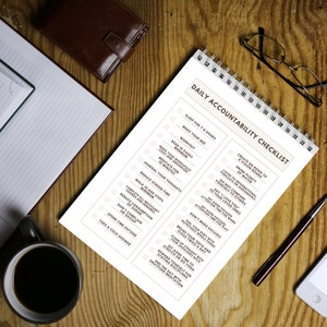 Daily Accountability Checklist, Productivity Checklist, Printable List ...