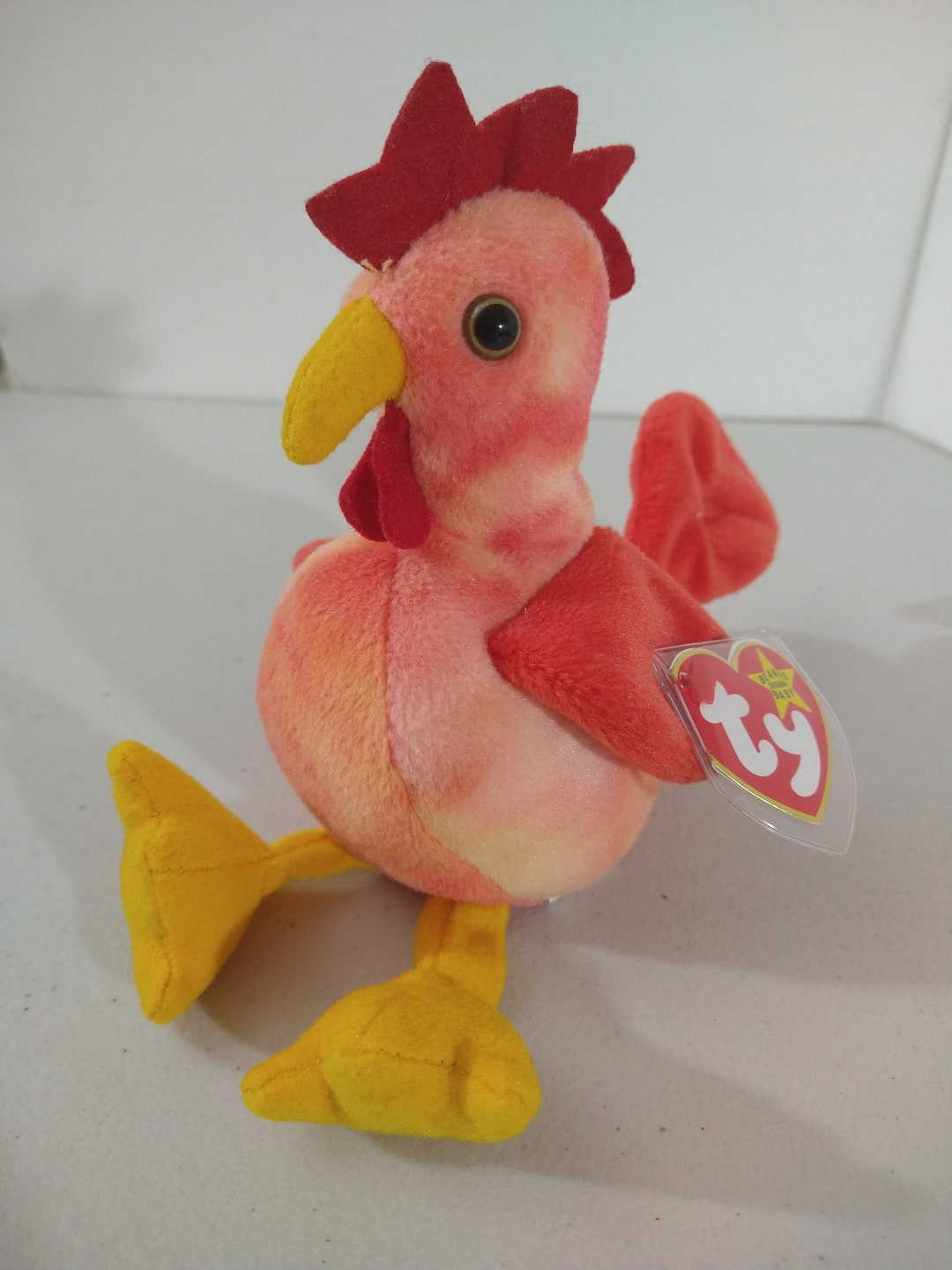 RARE Mint Original TY Beanie Babies Strut the Rooster 3-8-96 W/tag ...