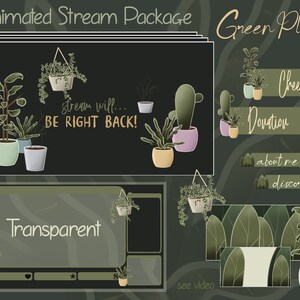 Cute Green Plants Stream Pack for Twitch Complete Streaming - Etsy