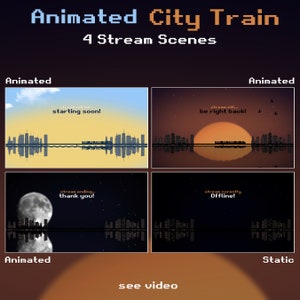 Retro City Train Stream Pack for Twitch, Twitch Overlay, Complete ...