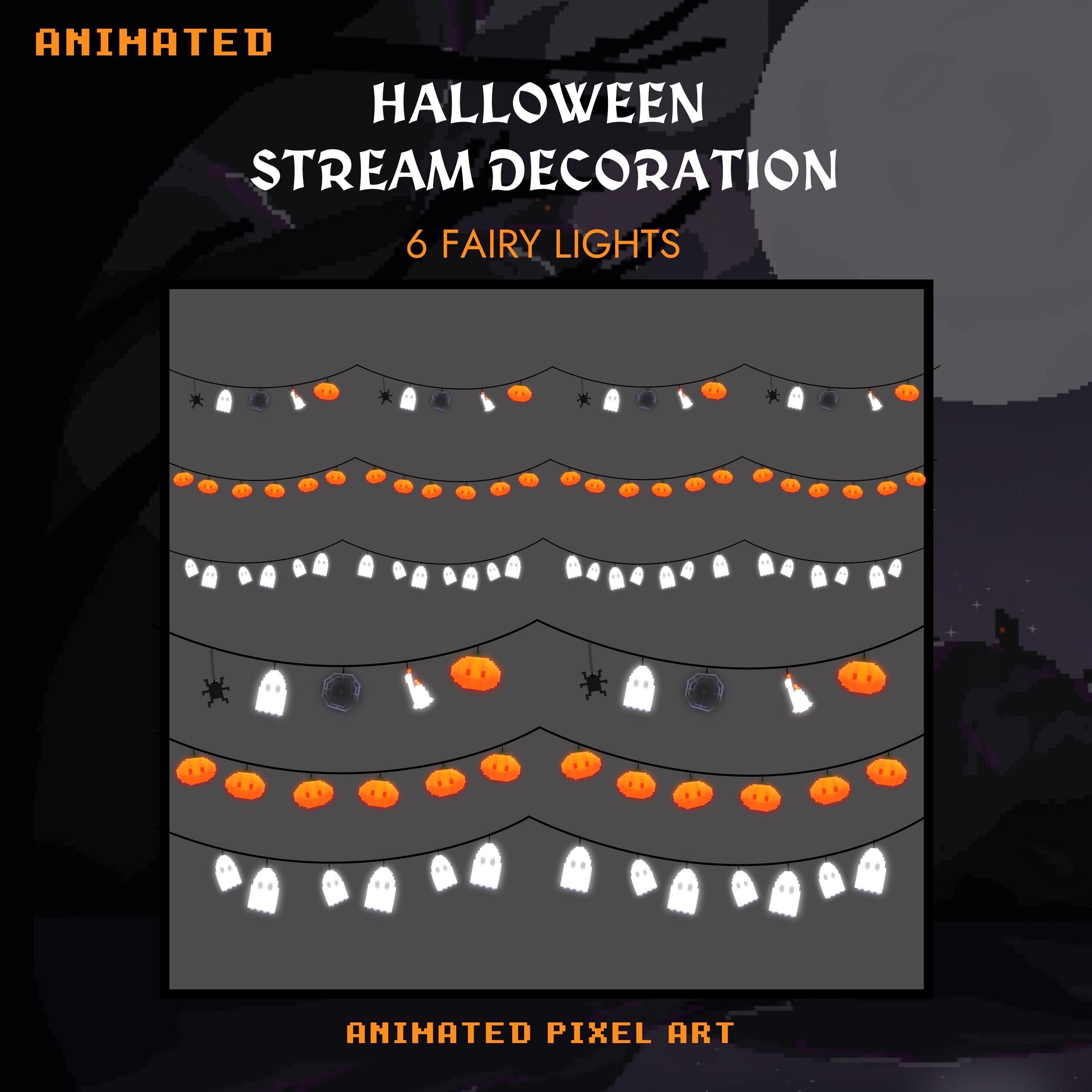 Halloween Stream Overlay - Halloween Lights - Animated Decorations ...