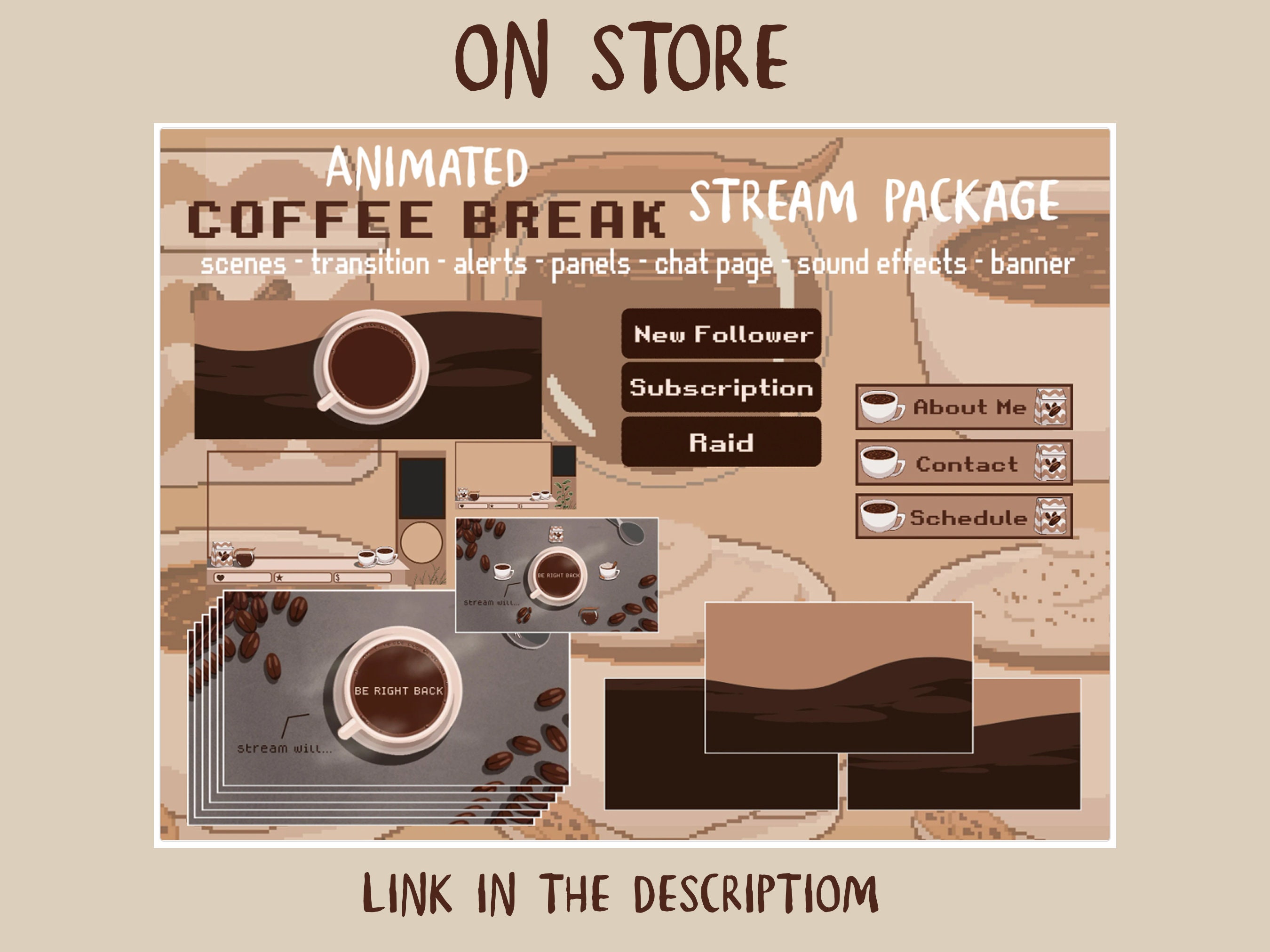 Retro Coffee Animated Emote, Twitch, Stream - Etsy