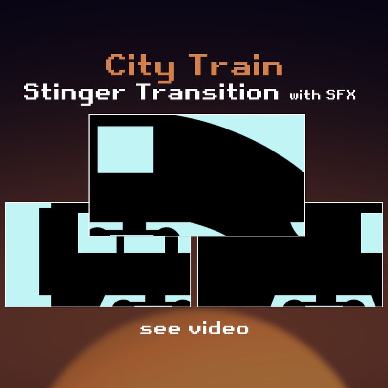 Retro City Train Stinger Transition With SFX - Etsy
