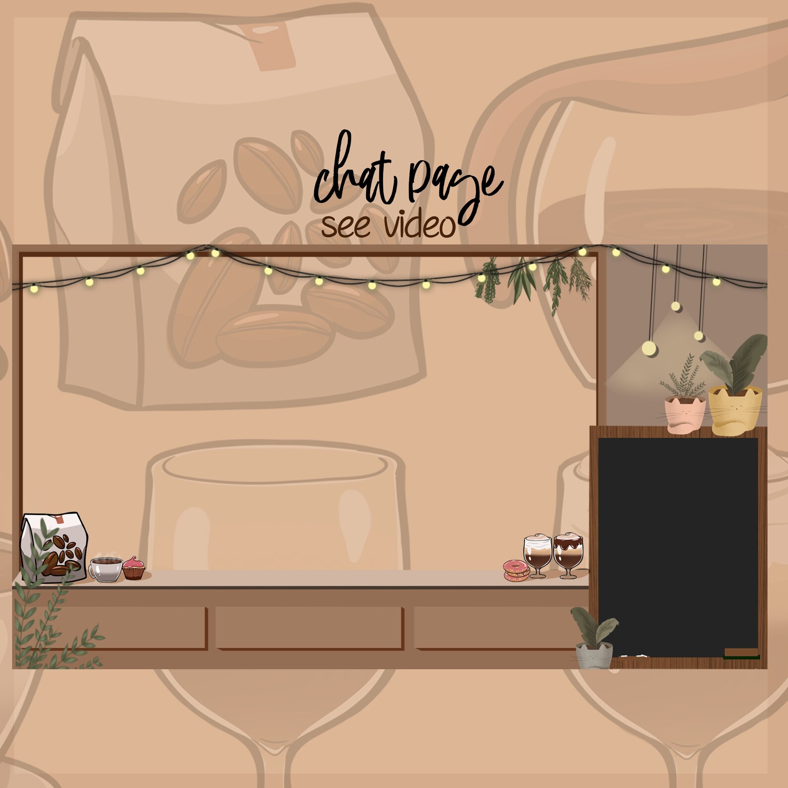 ANIMATED SCENES and OVERLAY Coffee Shop! 4 Scenes 1 Overlay for Twitch ...