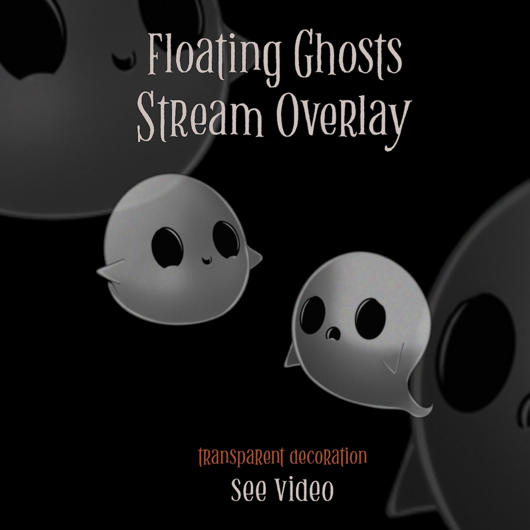 Halloween Stream Overlay Floating Ghosts Decoration - Tiktok, Twitch, Youtube - Etsy