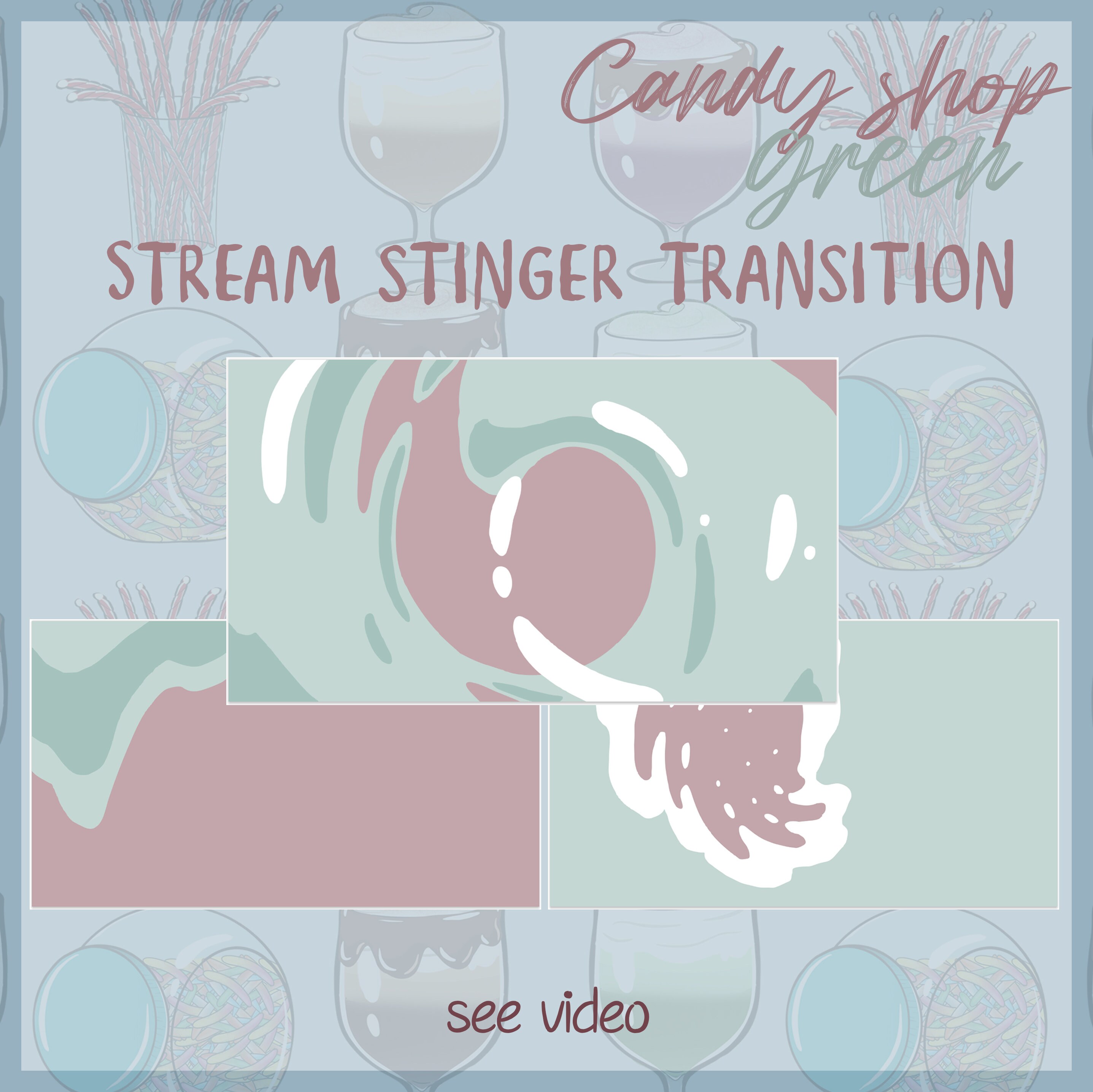 Cozy Candy Shop Stream Pack for Twitch, Complete Streaming Package ...