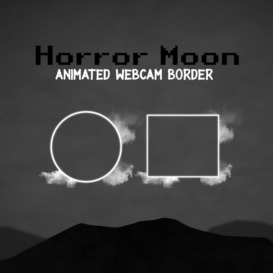 Halloween Raven Stream Overlay Horror Moon Goth, Webcam Border, Overlay ...
