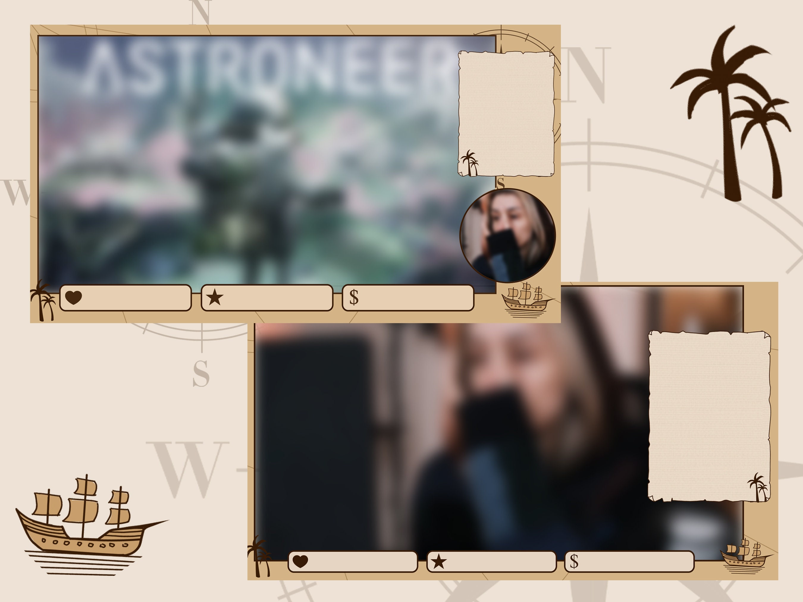 Pirate Adventure Stream Overlay, Twitch Overlay, Full Page ...