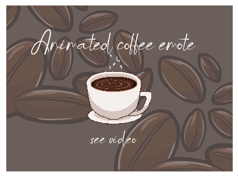 Retro Coffee Animated Emote, Twitch, Stream - Etsy