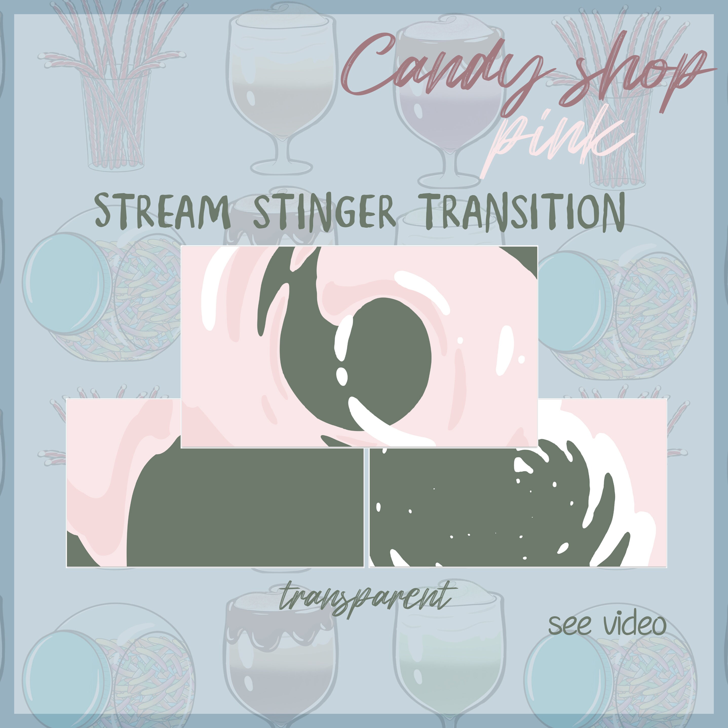 Cozy Candy Shop Stream Pack for Twitch, Complete Streaming Package ...