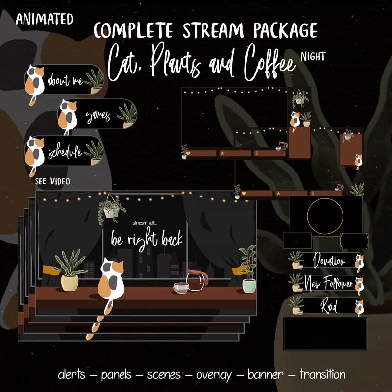 Cat Twitch Overlay - Etsy