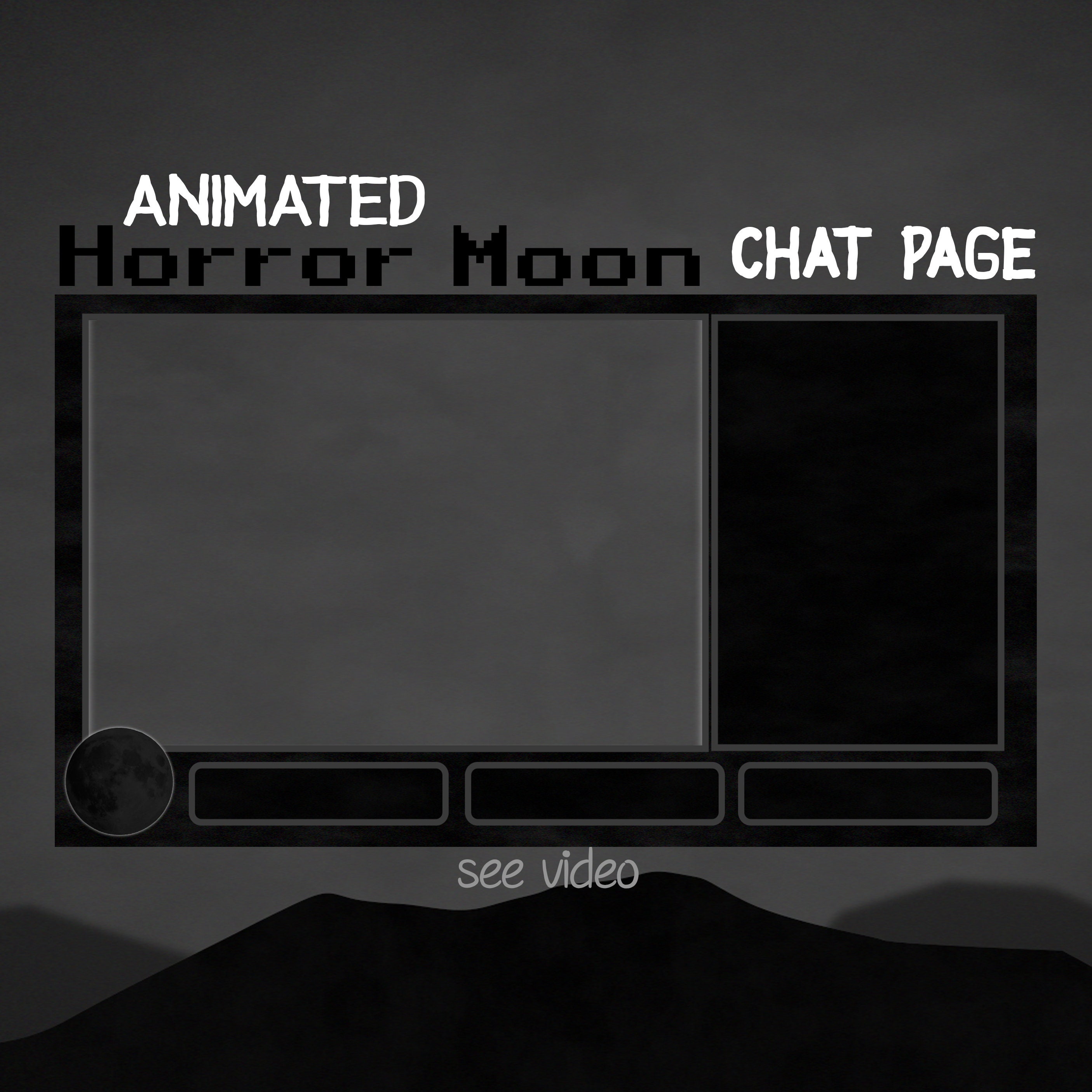 Halloween Raven Stream Overlay Horror Moon Goth Webcam - Etsy