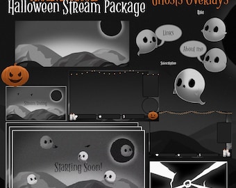 Boo Stream Overlay Package, Twitch Overlay, Ghosts Complete Streaming ...